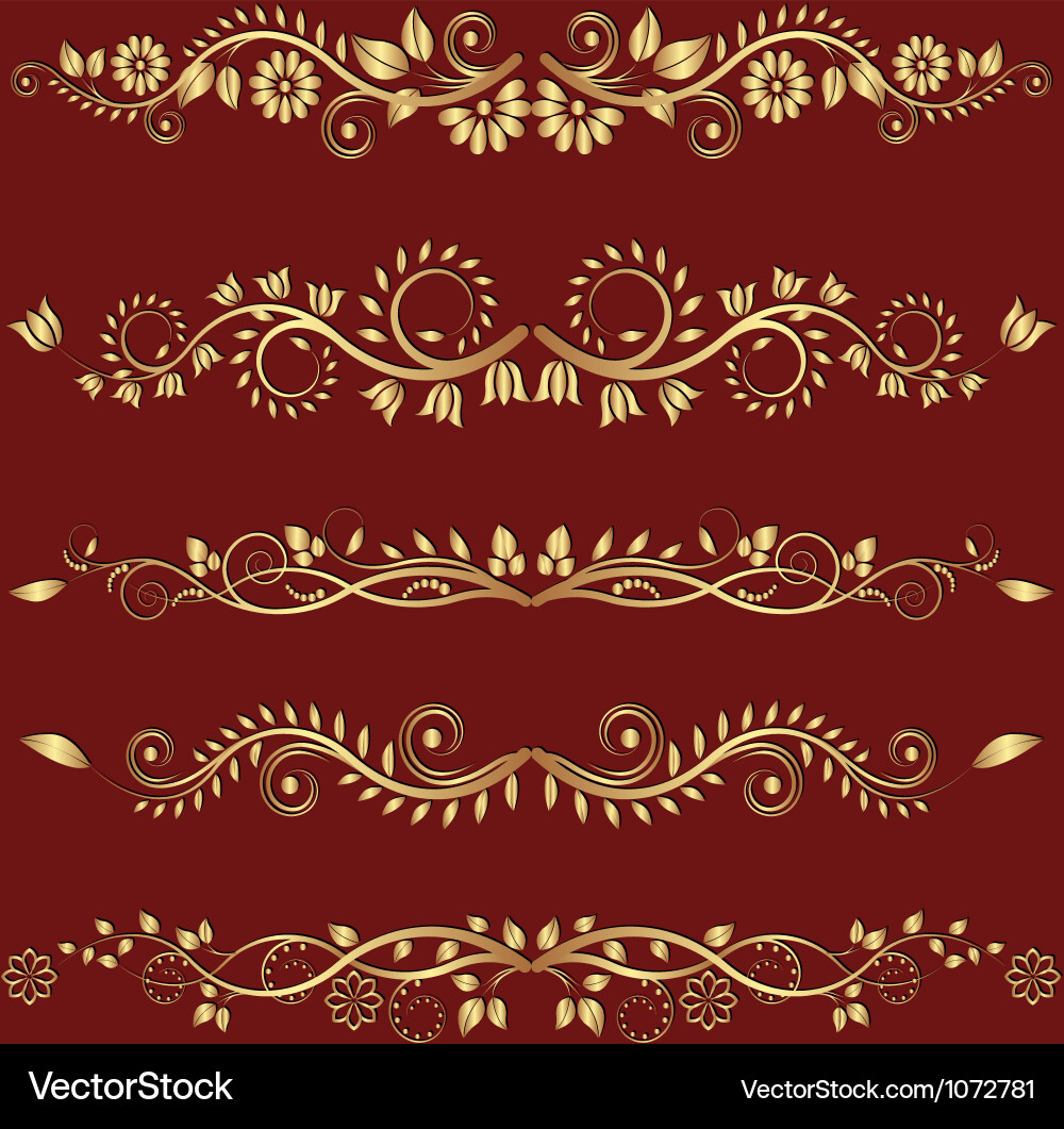 Golden borders Royalty Free Vector Image - VectorStock