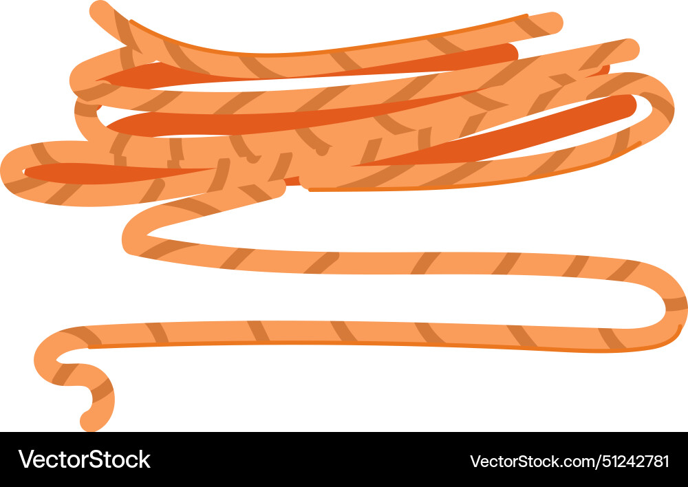 Jute rope cartoon Royalty Free Vector Image - VectorStock