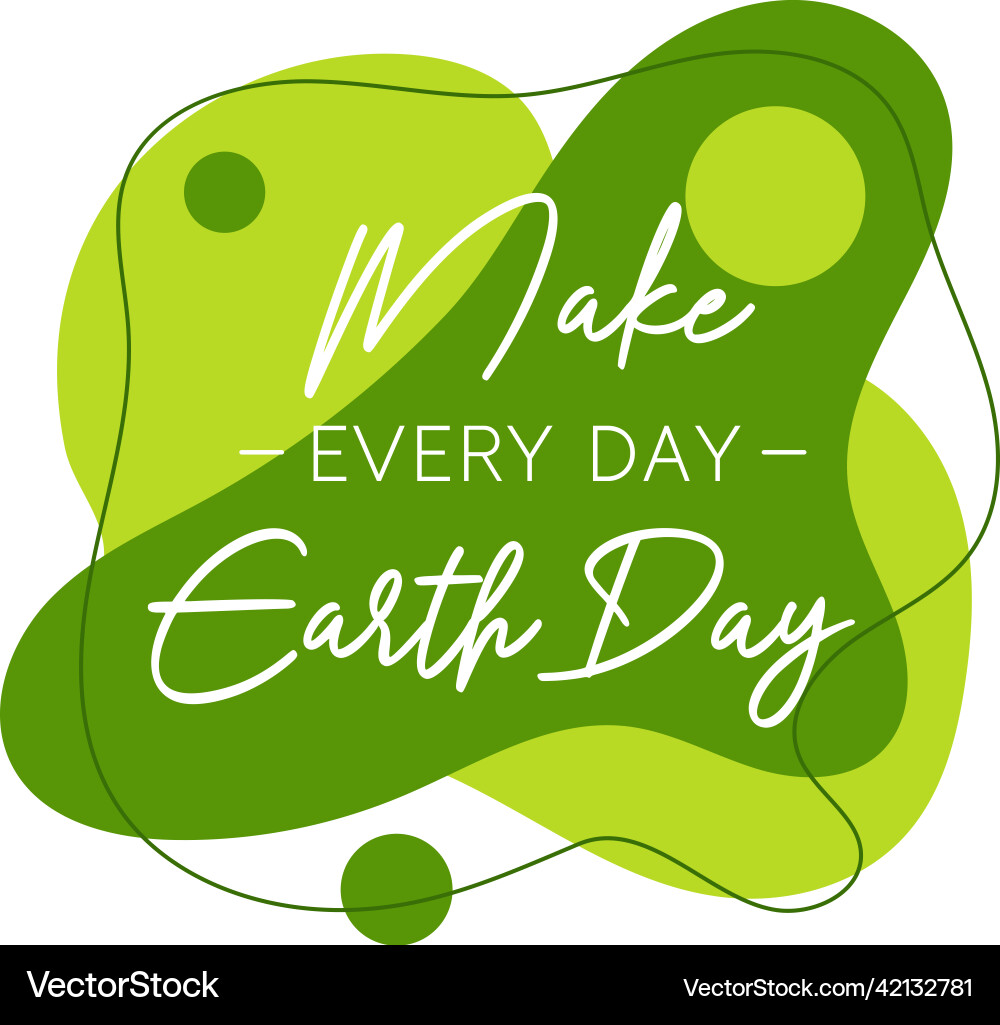Make every day earth abstract graphic liquid Vector Image