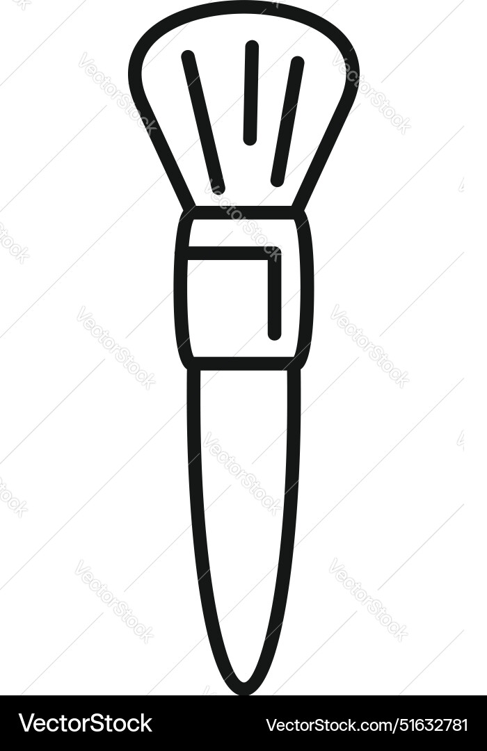 Makeup brush icon representing applying foundation