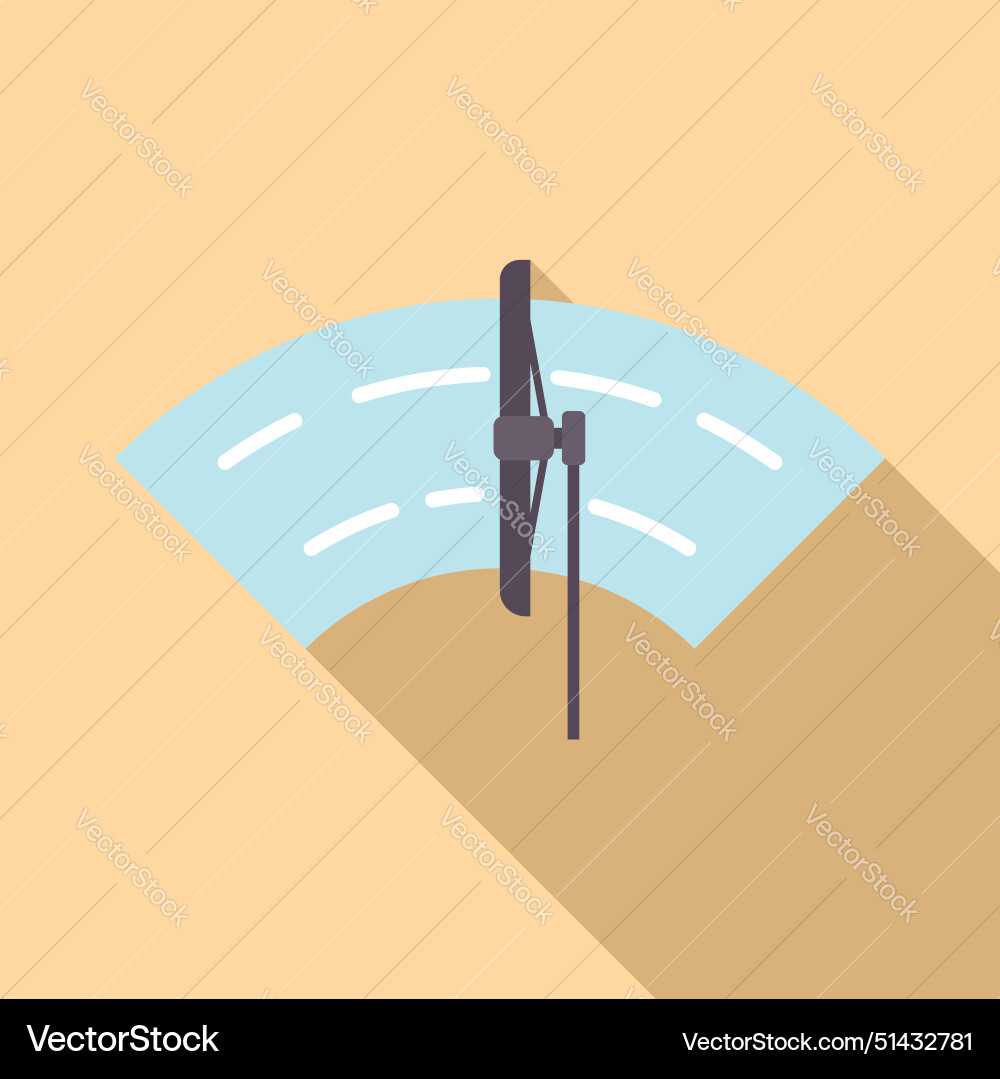 Simple stylized graphic of a car windshield wiper Vector Image
