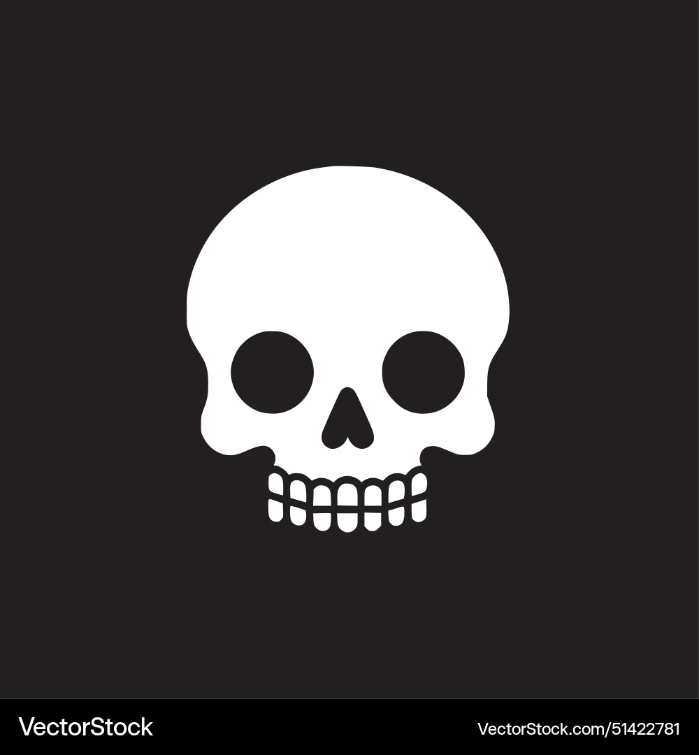 Skull - black and white isolated icon Royalty Free Vector