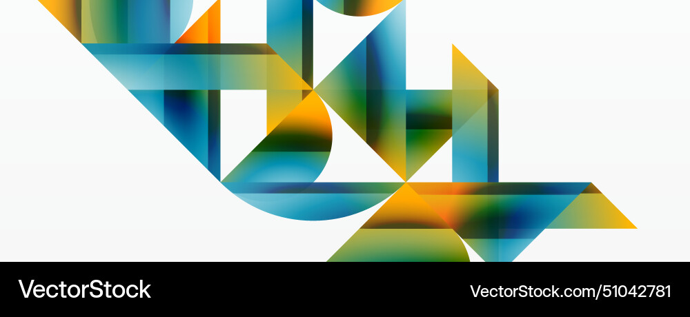 Vibrant geometric art with azure triangle Vector Image