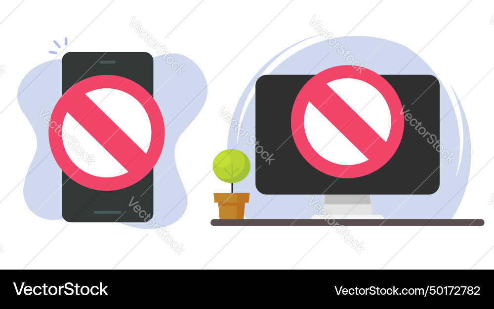 Zugriff eingeschränkt auf Laptop-Computer Vektorbild