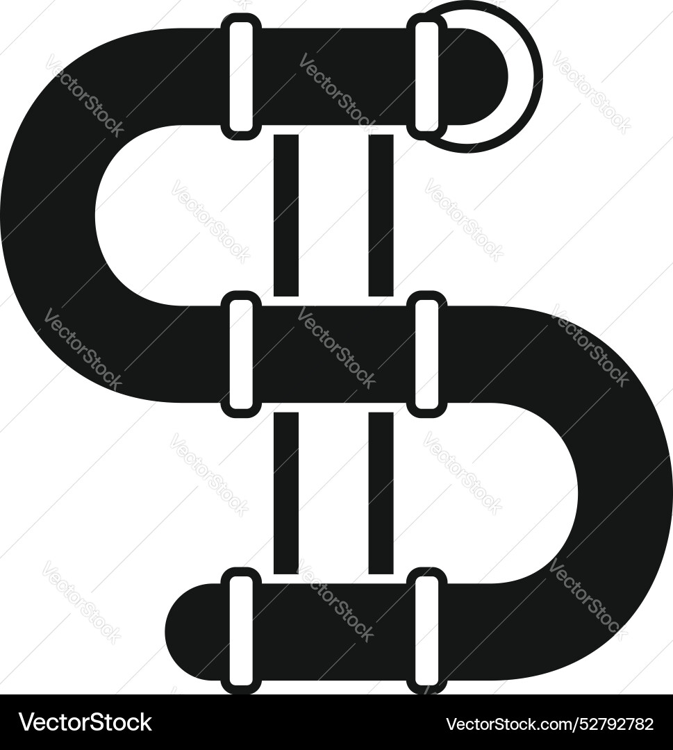 Black water pipe icon showing plumbing system Vector Image