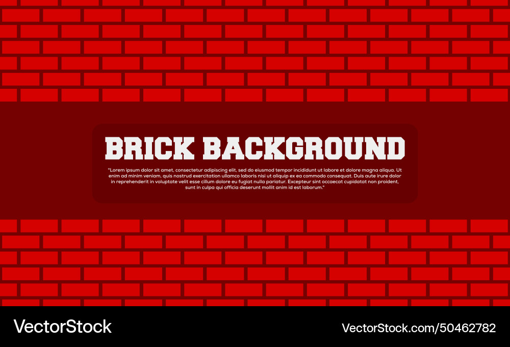 Brick abstract background for landing page Vector Image