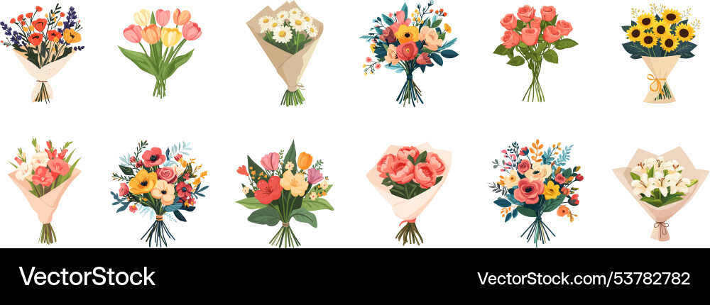 Flower Bouquet Vector Vector Images (over 250,000)