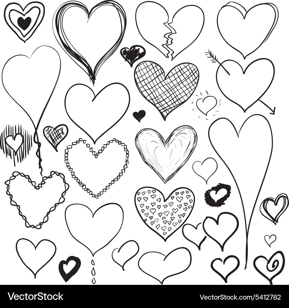 Hearts set Royalty Free Vector Image - VectorStock
