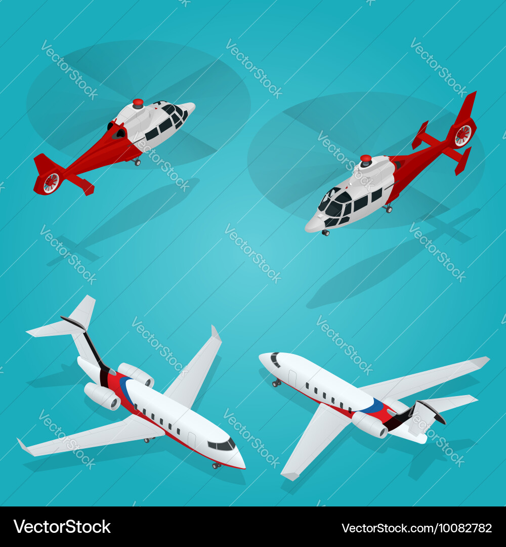 Passenger airplane private jet Royalty Free Vector Image