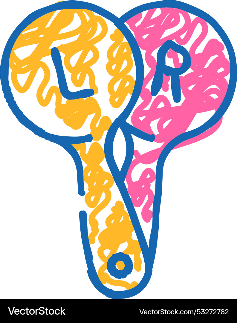 Shoulder blades ophthalmology icon doodle Vector Image