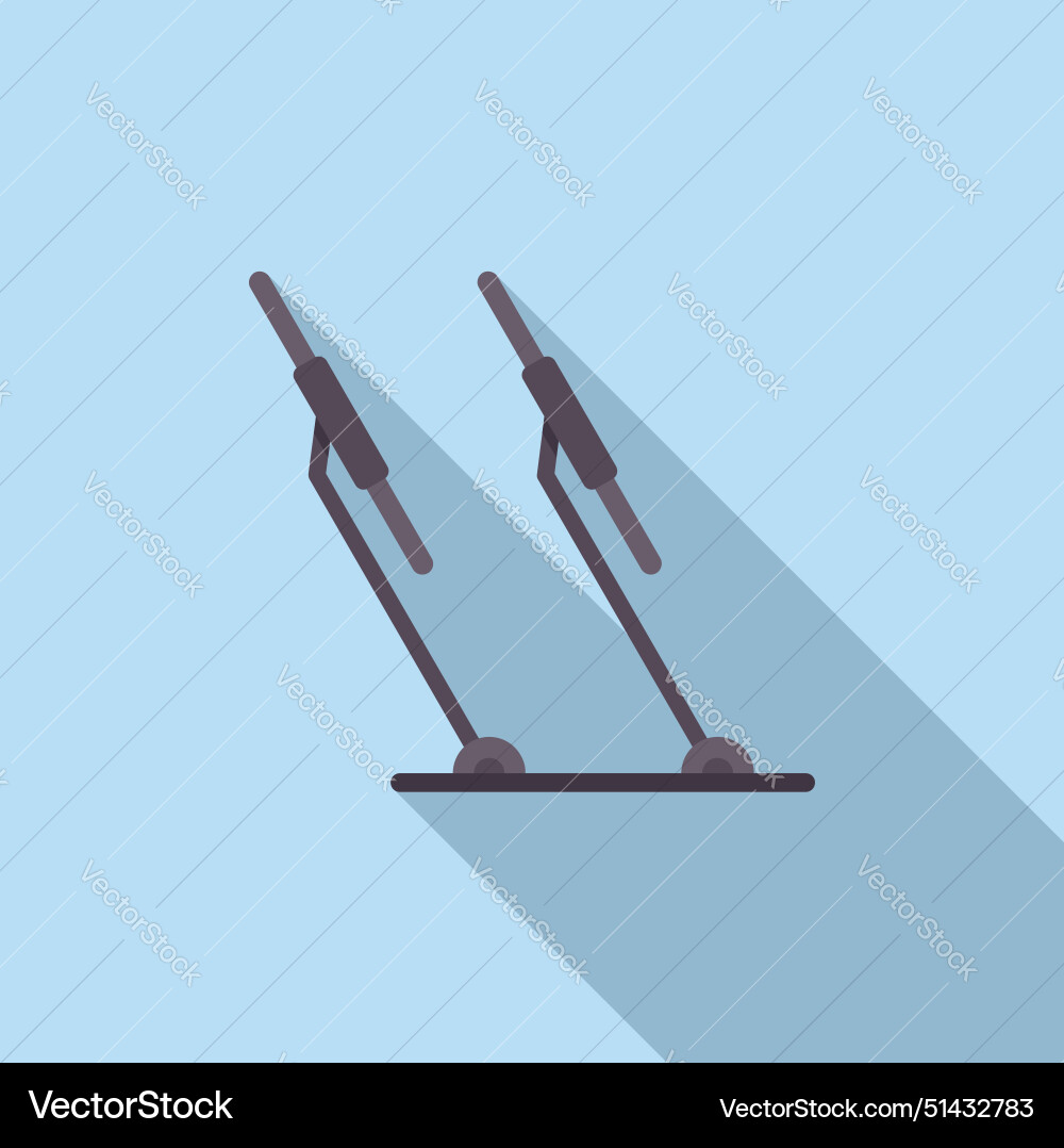 Minimalist treadmill icon on blue background Vector Image