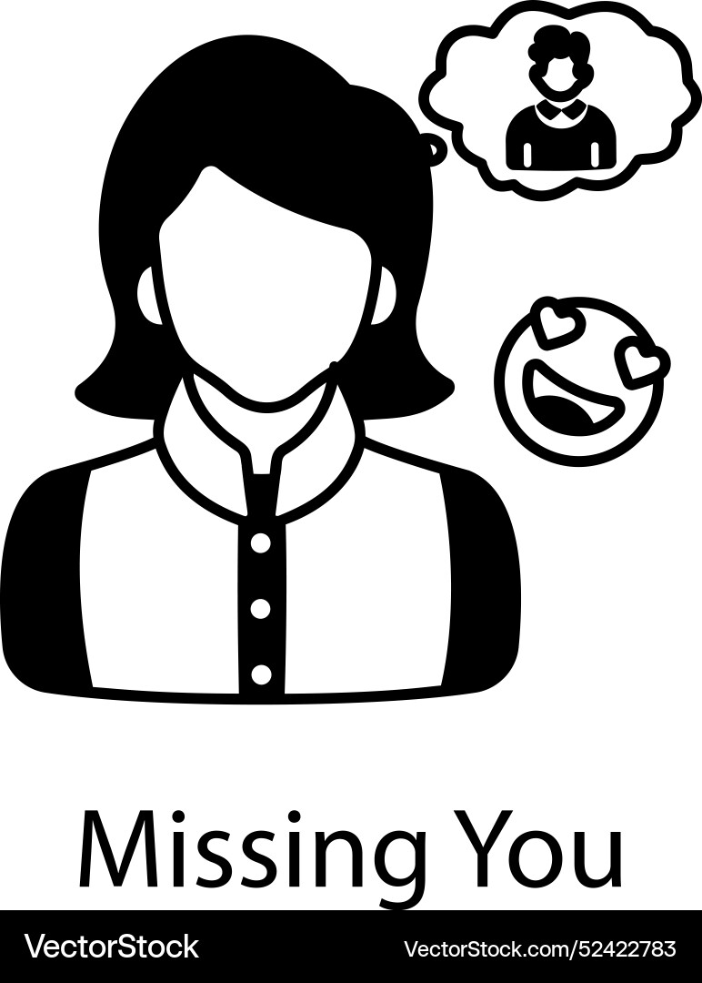 Missing you Royalty Free Vector Image - VectorStock