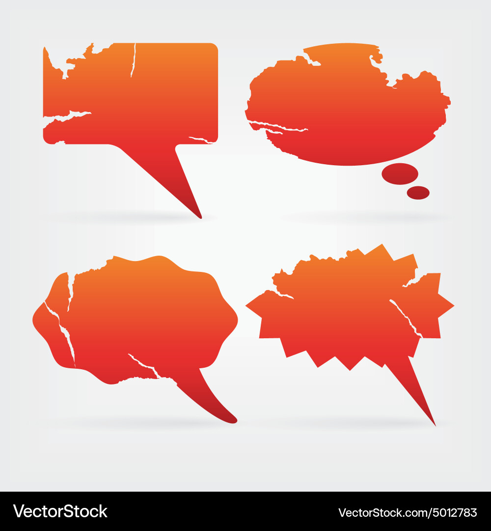 Red communication bubbles Royalty Free Vector Image