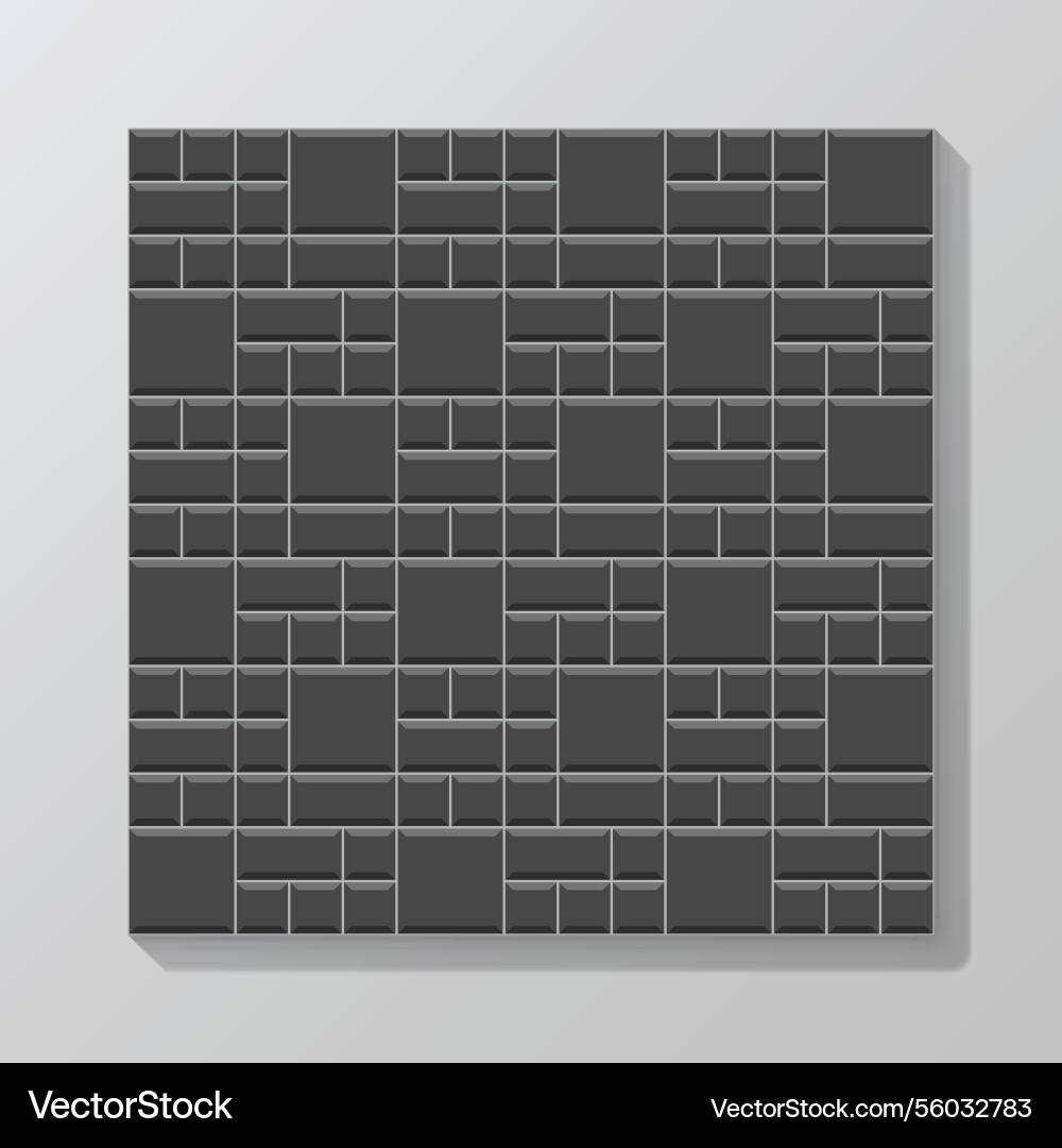 Seamless kitchen backsplash black brick metro Vector Image