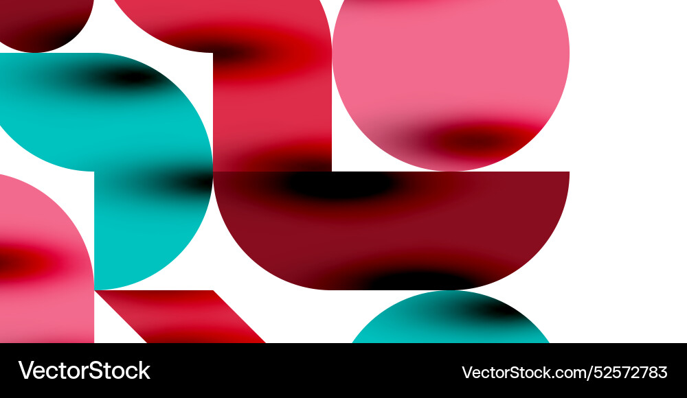 Tech minimal circular shapes geometric art Vector Image