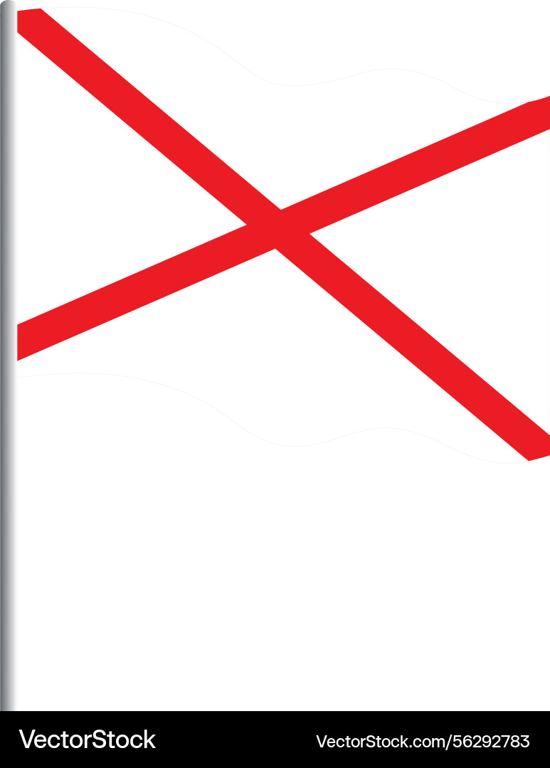 White and red cross flag icon Royalty Free Vector Image