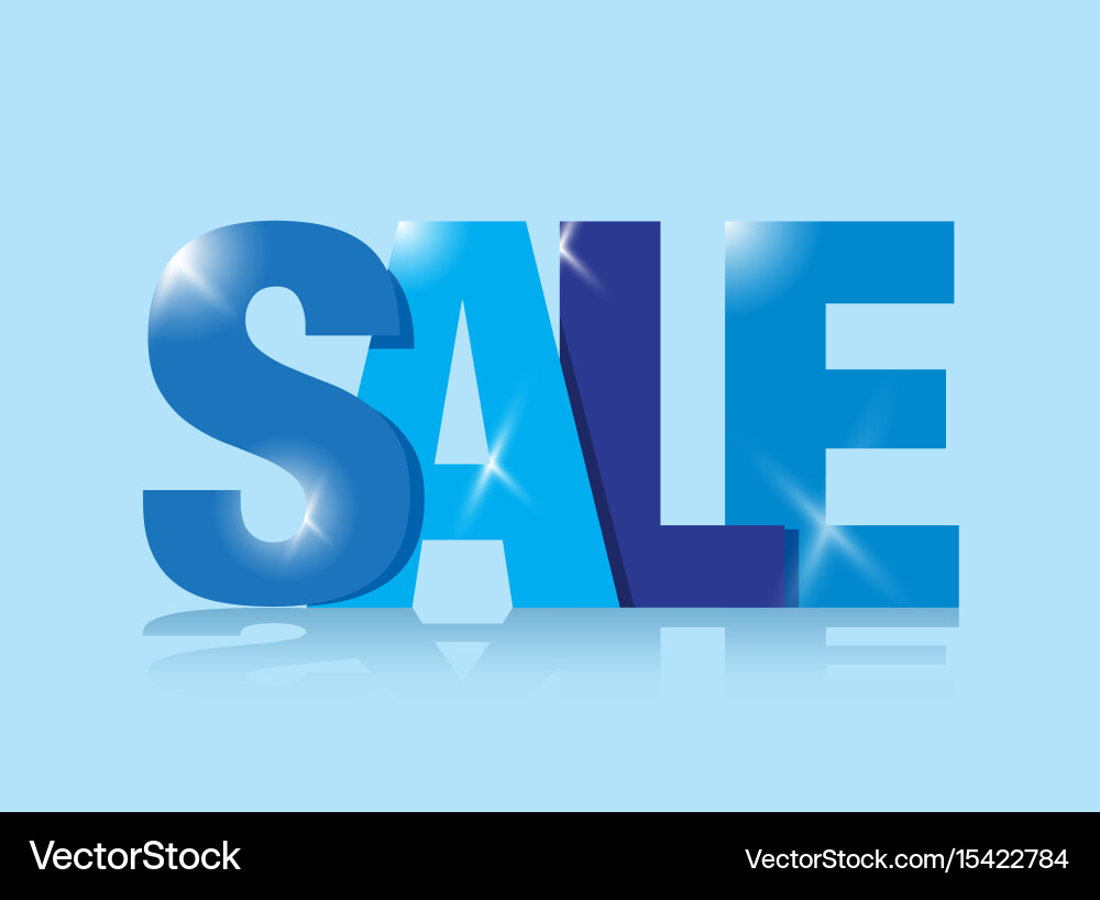 Blue sale sign Royalty Free Vector Image - VectorStock