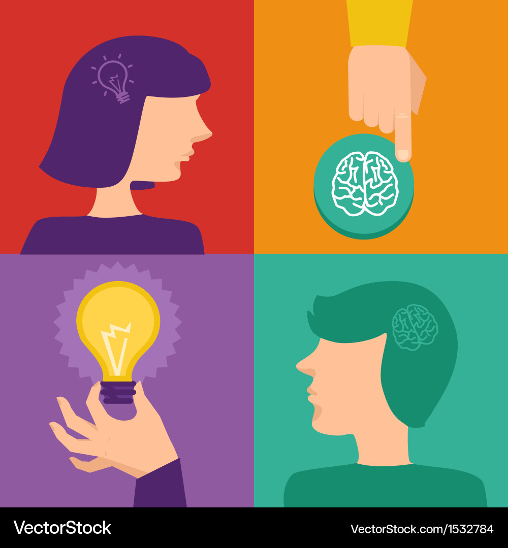 Brainstorming and Idea Generation Royalty Free Vector Image