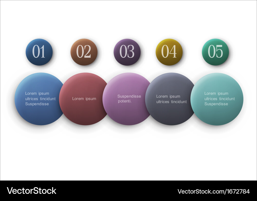Buttons options infographics design Royalty Free Vector