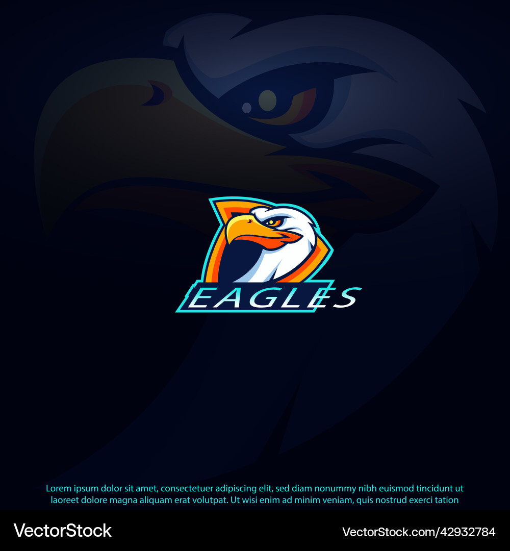 Eagles mascot logo Royalty Free Vector Image - VectorStock