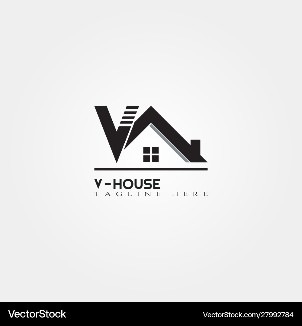 House icon template with letter home creative Vector Image