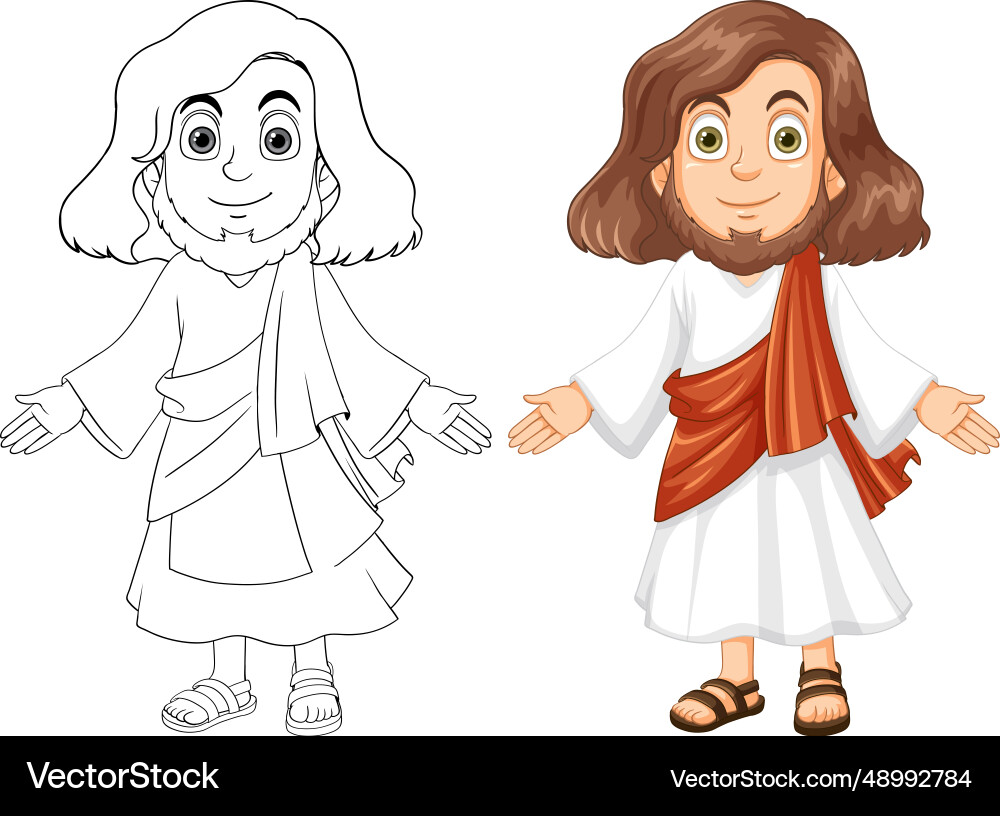 Jesus Christus Umriss für die Färbung Lizenzfreier Vektor