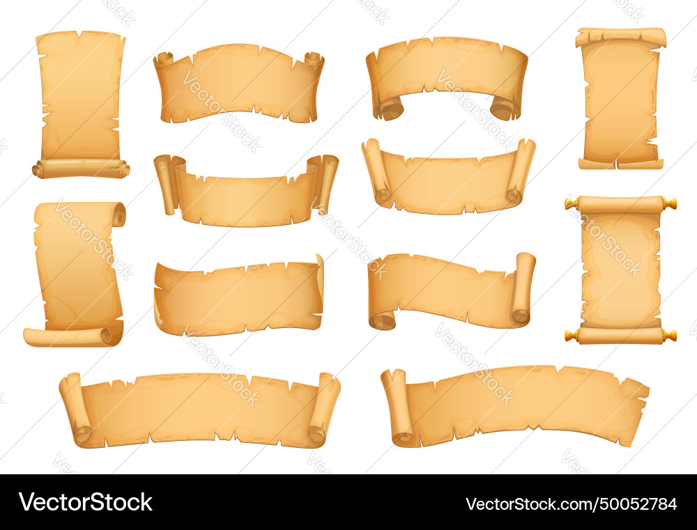 Vintage paper scroll old manuscript treasure map Vector Image