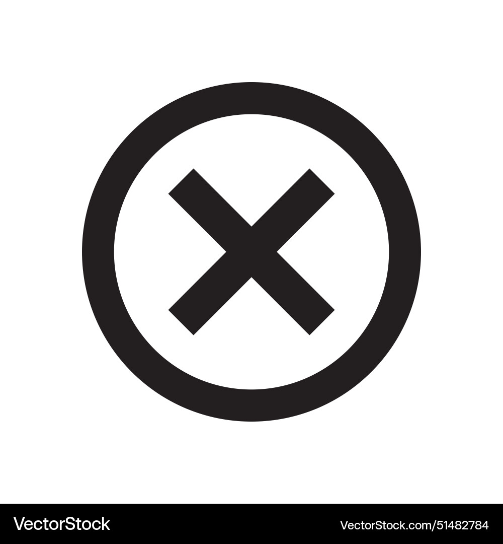 Wrong mark icon Royalty Free Vector Image - VectorStock