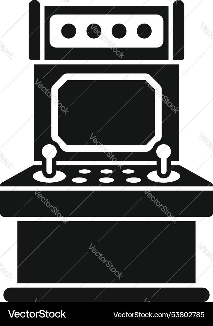 Arcade game machine standing on white background Vector Image