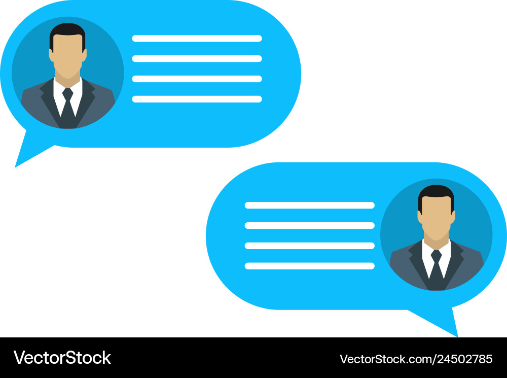 Correspondence of two people chat Royalty Free Vector Image