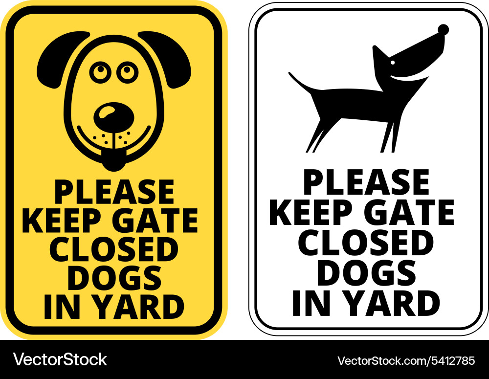 Dog signs Royalty Free Vector Image - VectorStock