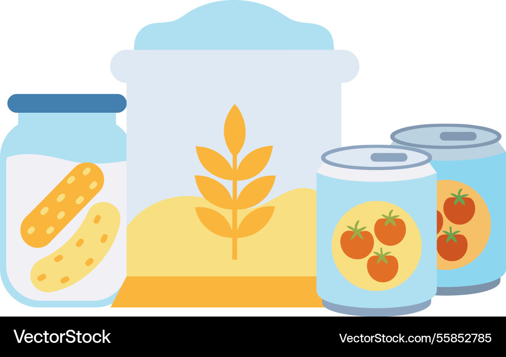 Emergency food essentials Royalty Free Vector Image
