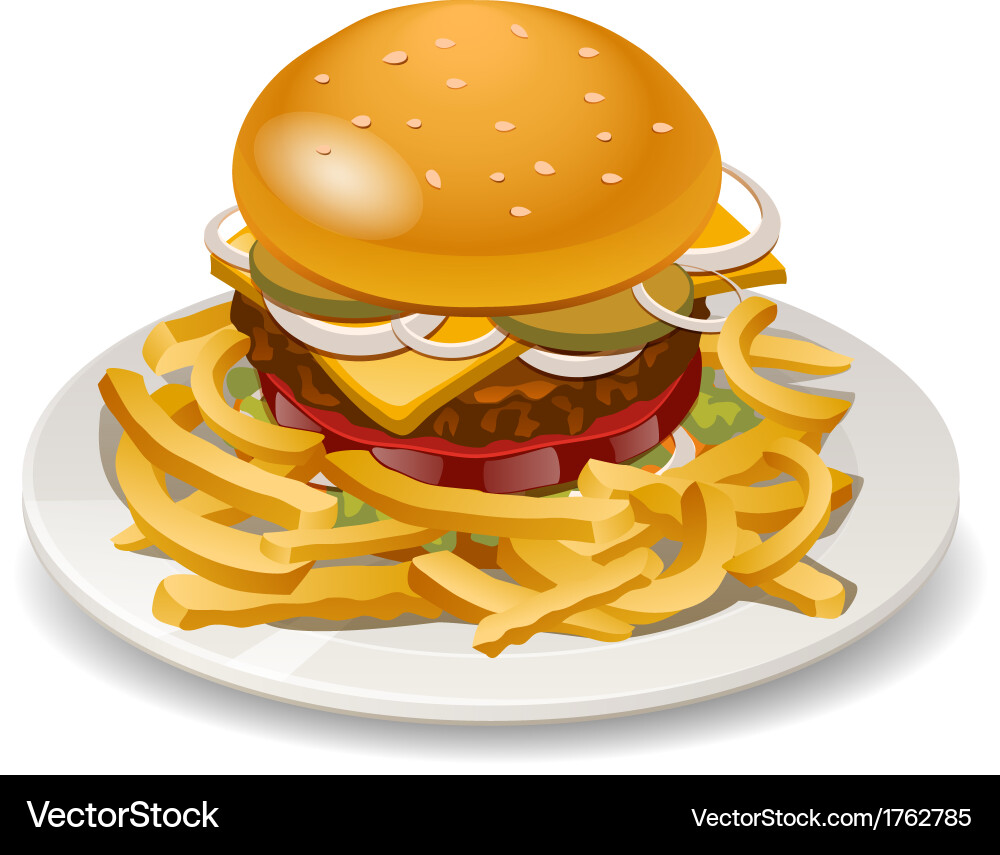 Hamburger Royalty Free Vector Image - VectorStock
