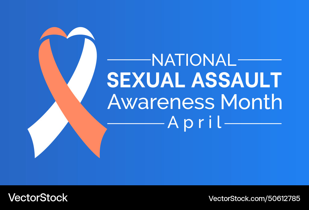 National Sexual Assault Awareness Month Observed Vector Image