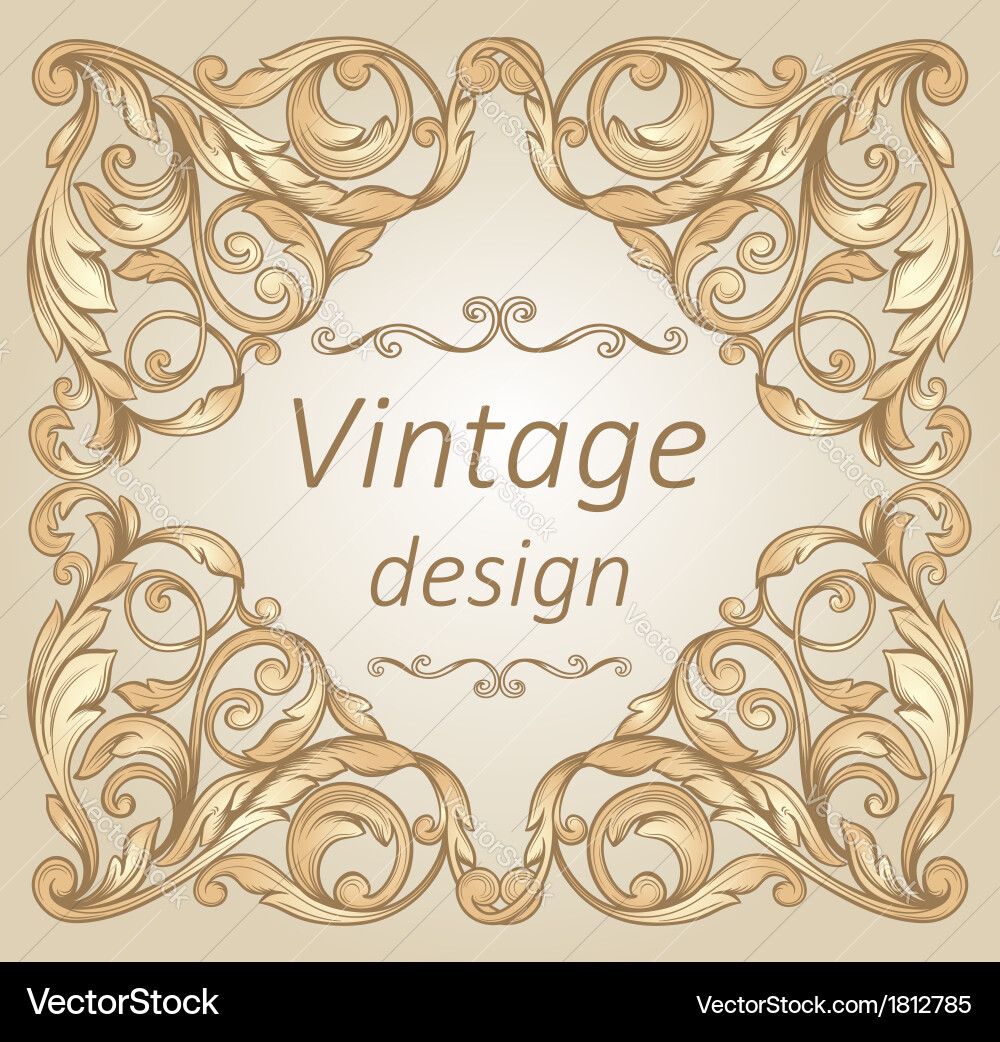 Vintage border frame Royalty Free Vector Image