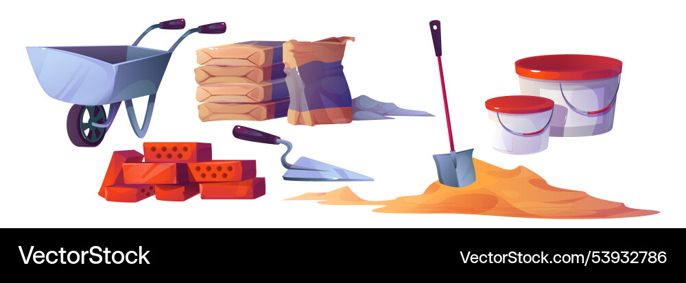 Building material pile brick stack icon Royalty Free Vector