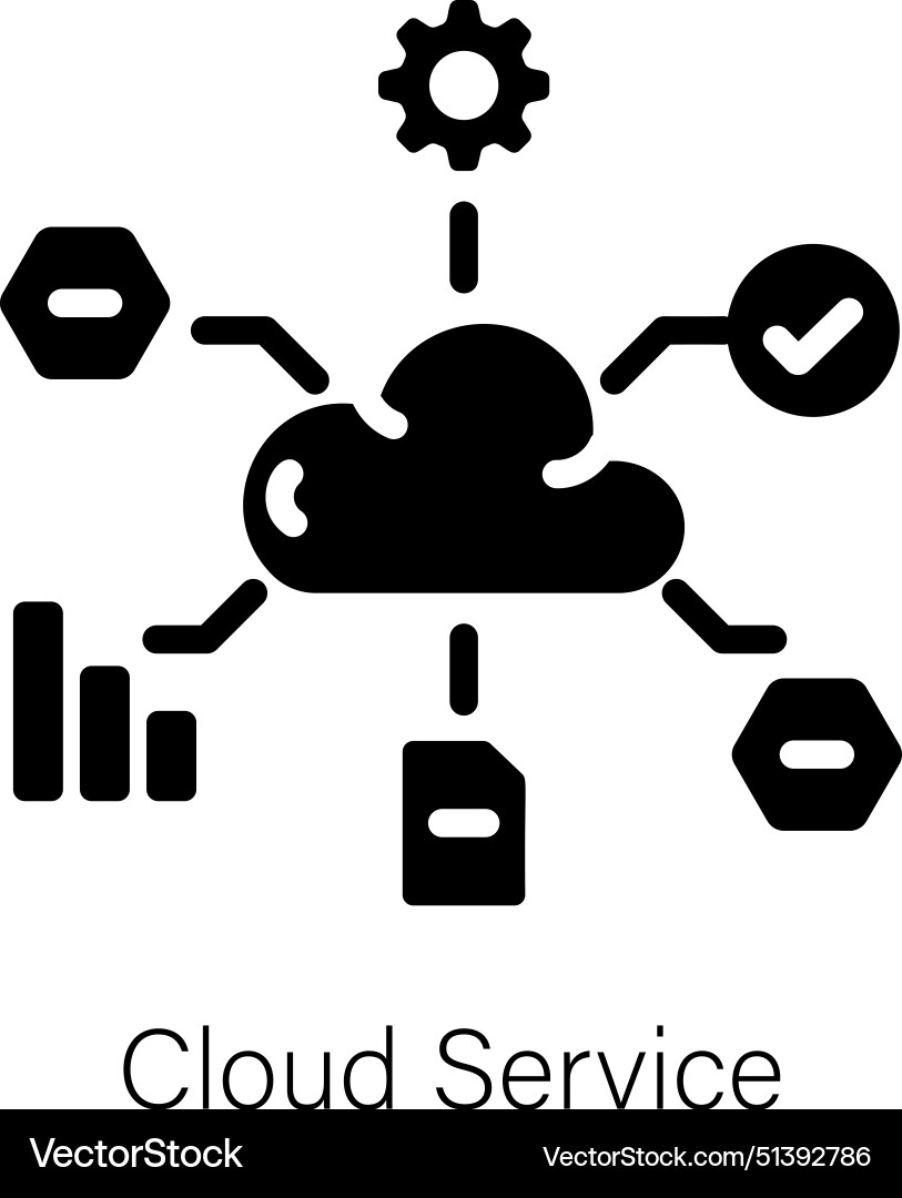 Cloud service Royalty Free Vector Image - VectorStock