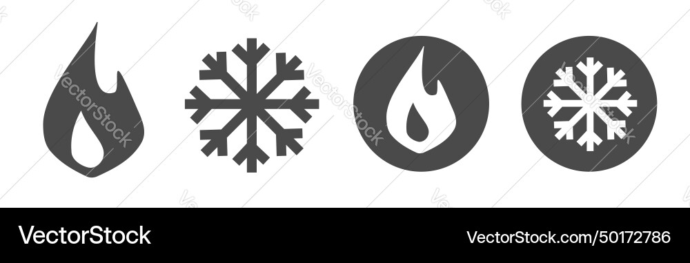 Cold hot icon simple graphic pictograph set Vector Image