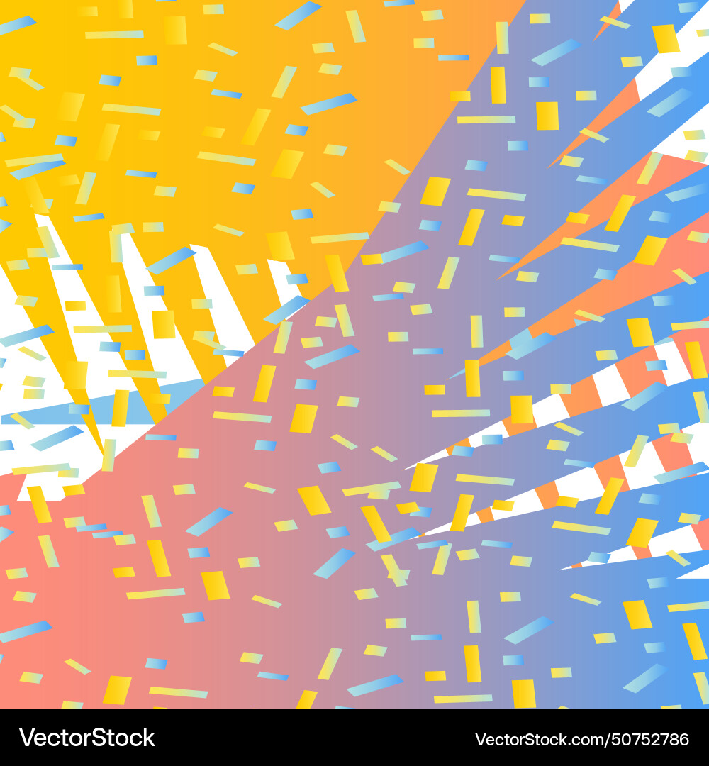 Festive abstract background with confetti Vector Image