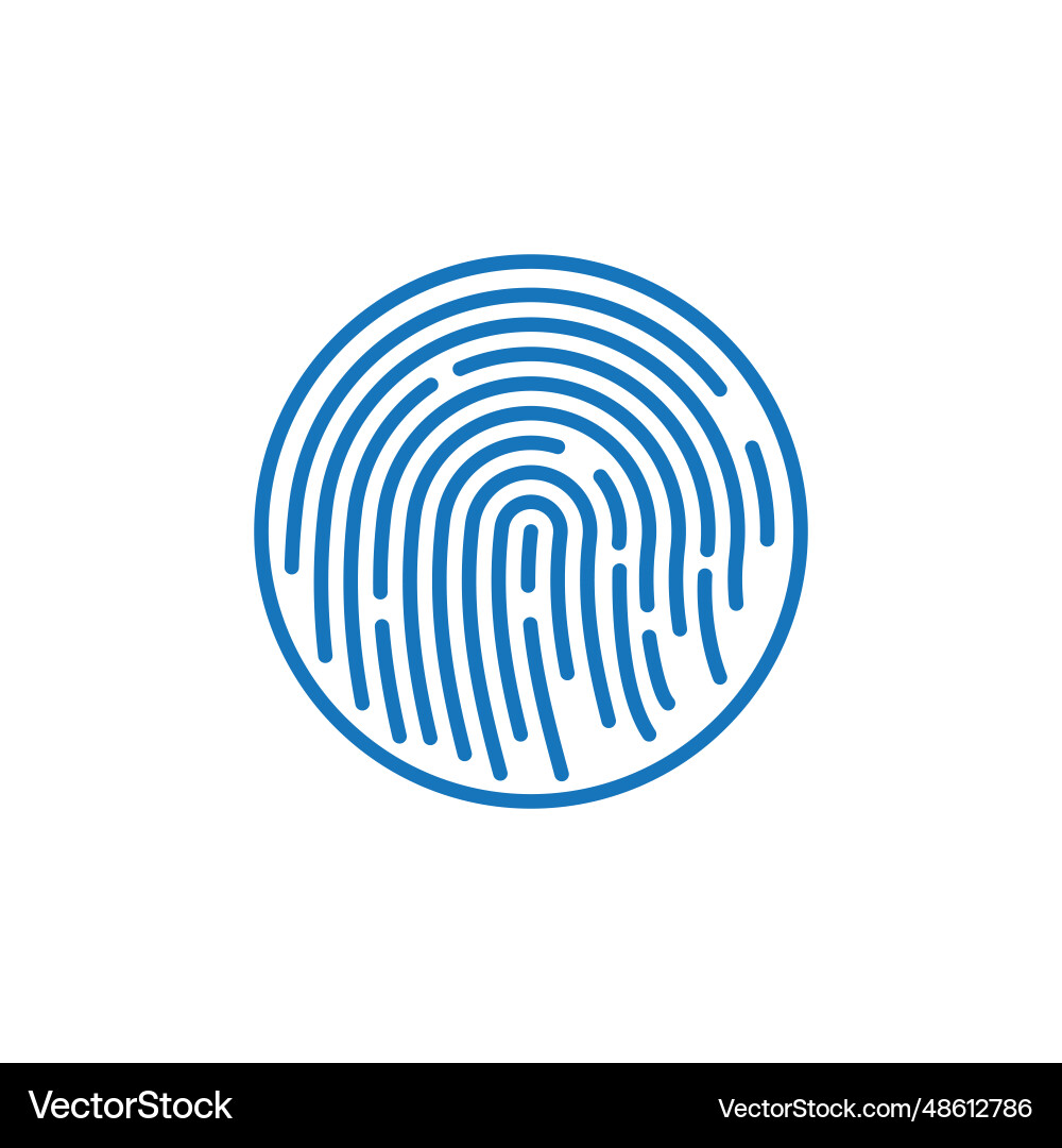 Fingerprint logo icon Royalty Free Vector Image
