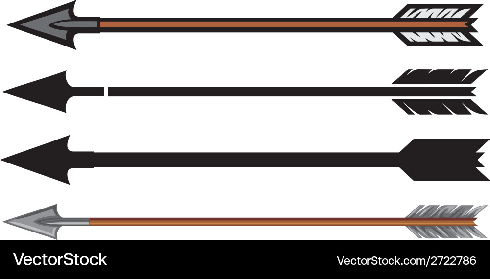 Hunting arrows collection Royalty Free Vector Image