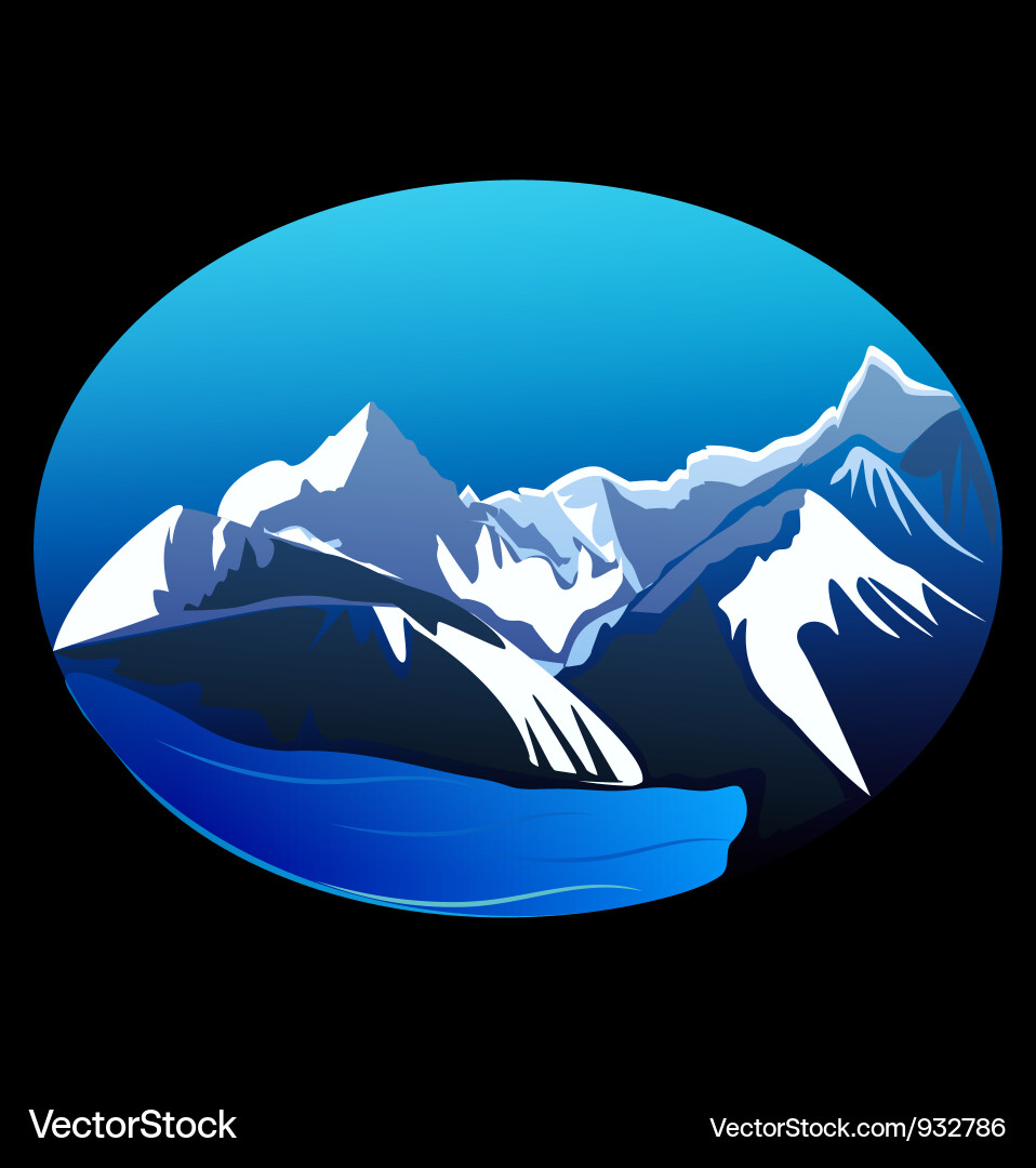 Mountains and peaks Royalty Free Vector Image - VectorStock