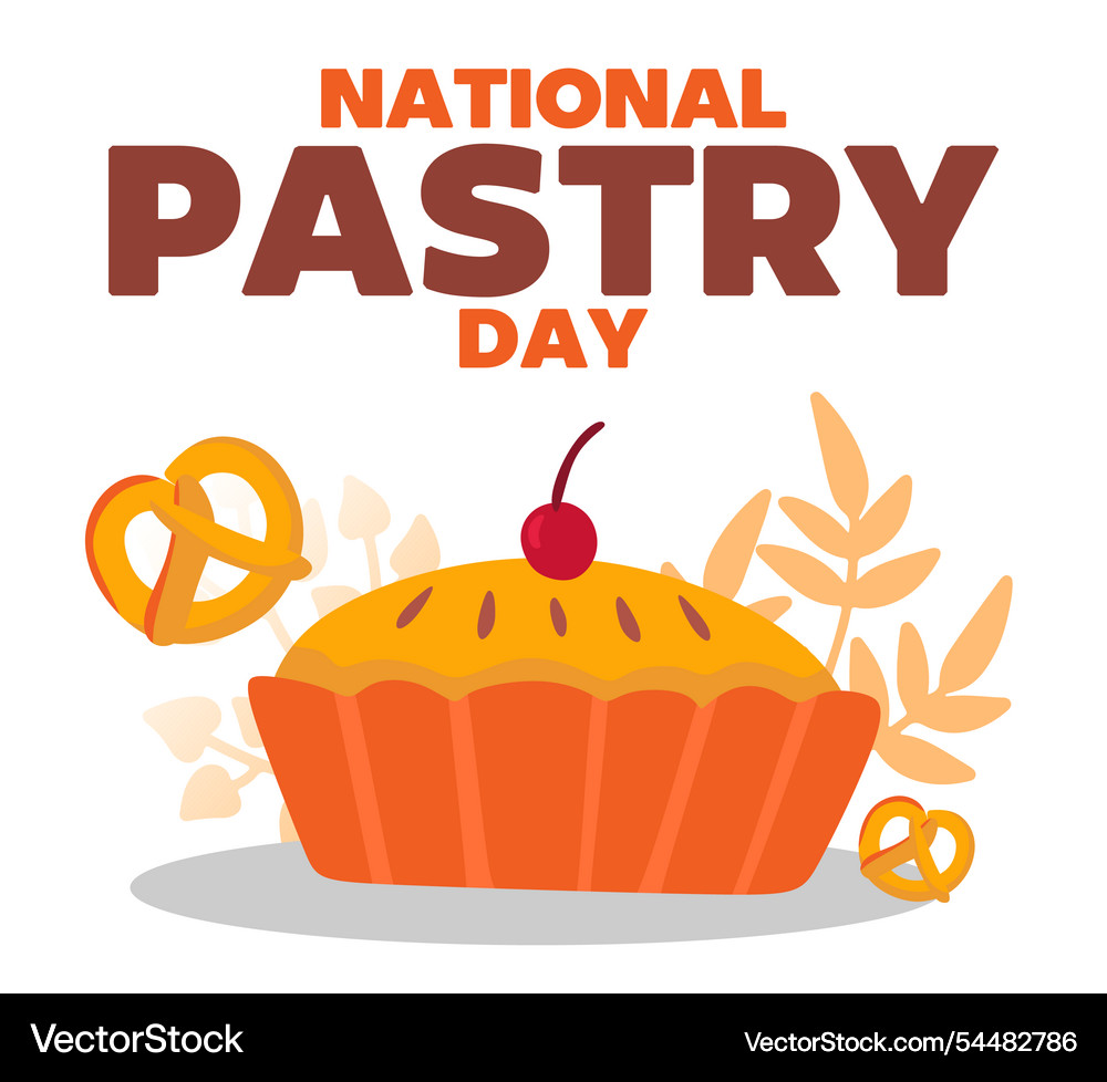 National pastry day with delicious Royalty Free Vector Image