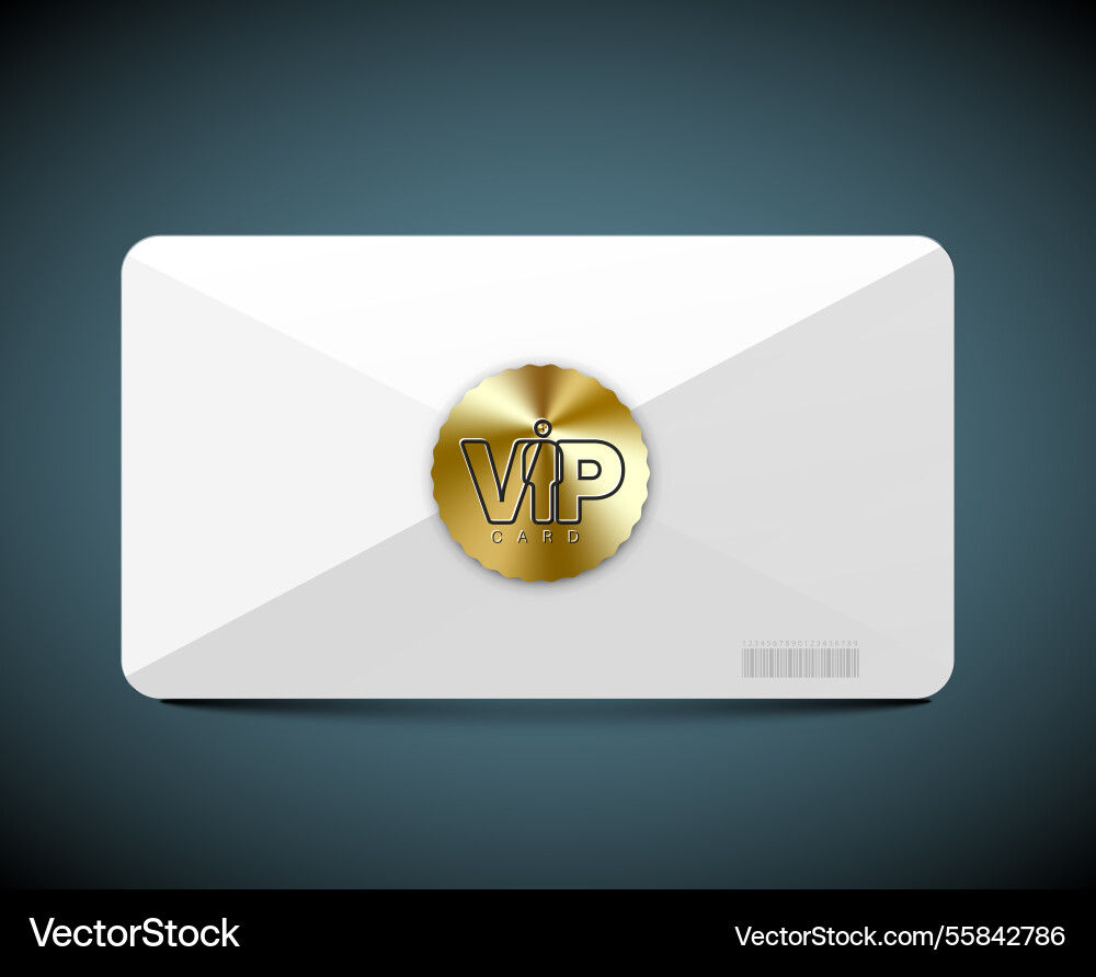 White luxury exclusive vip membership card Vector Image