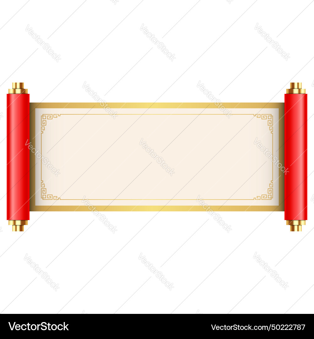 Chinese Paper Scroll Royalty Free Vector Image