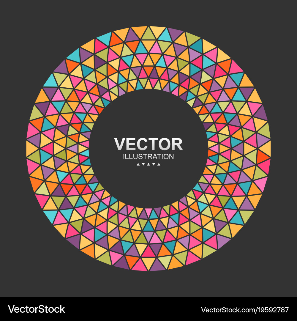 Colorful Triangle Frame Border Royalty Free Vector Image