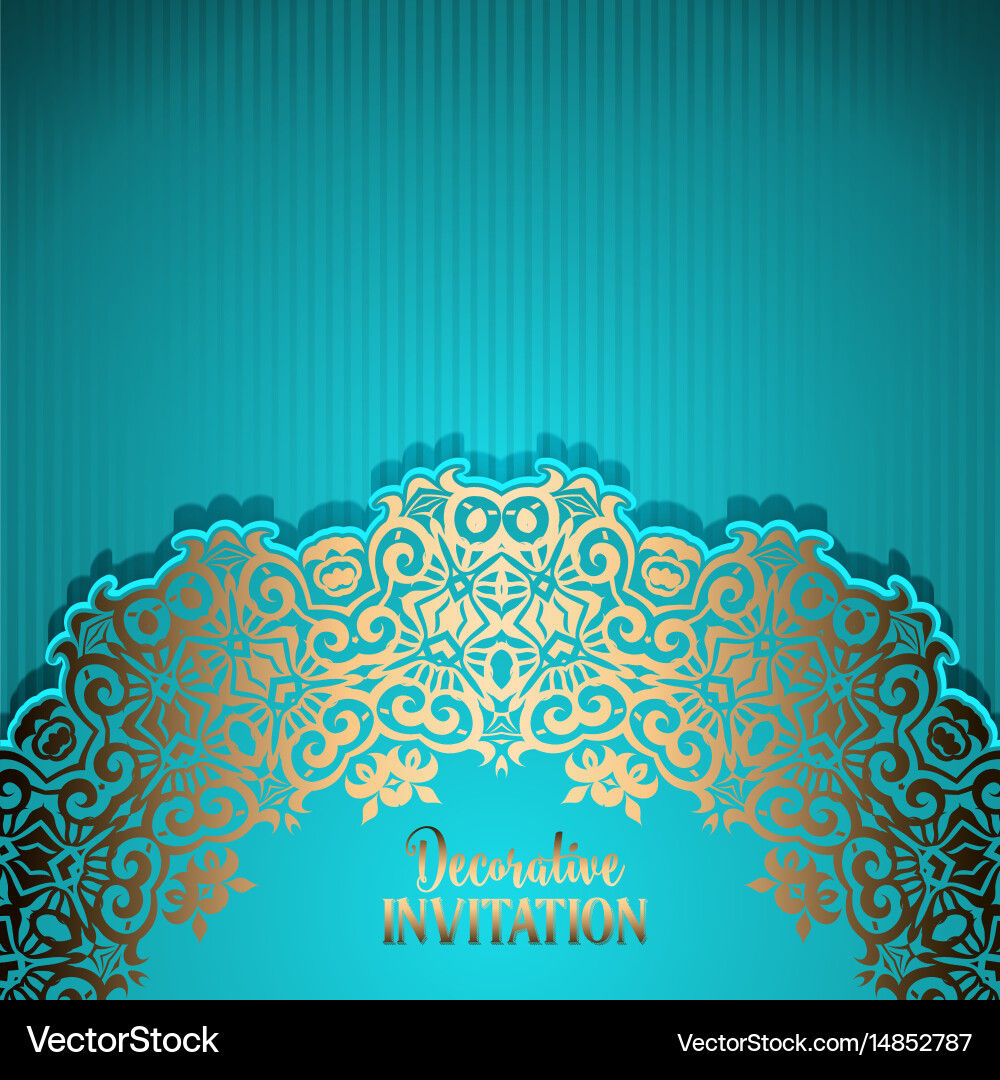 Decorative invitation background Royalty Free Vector Image
