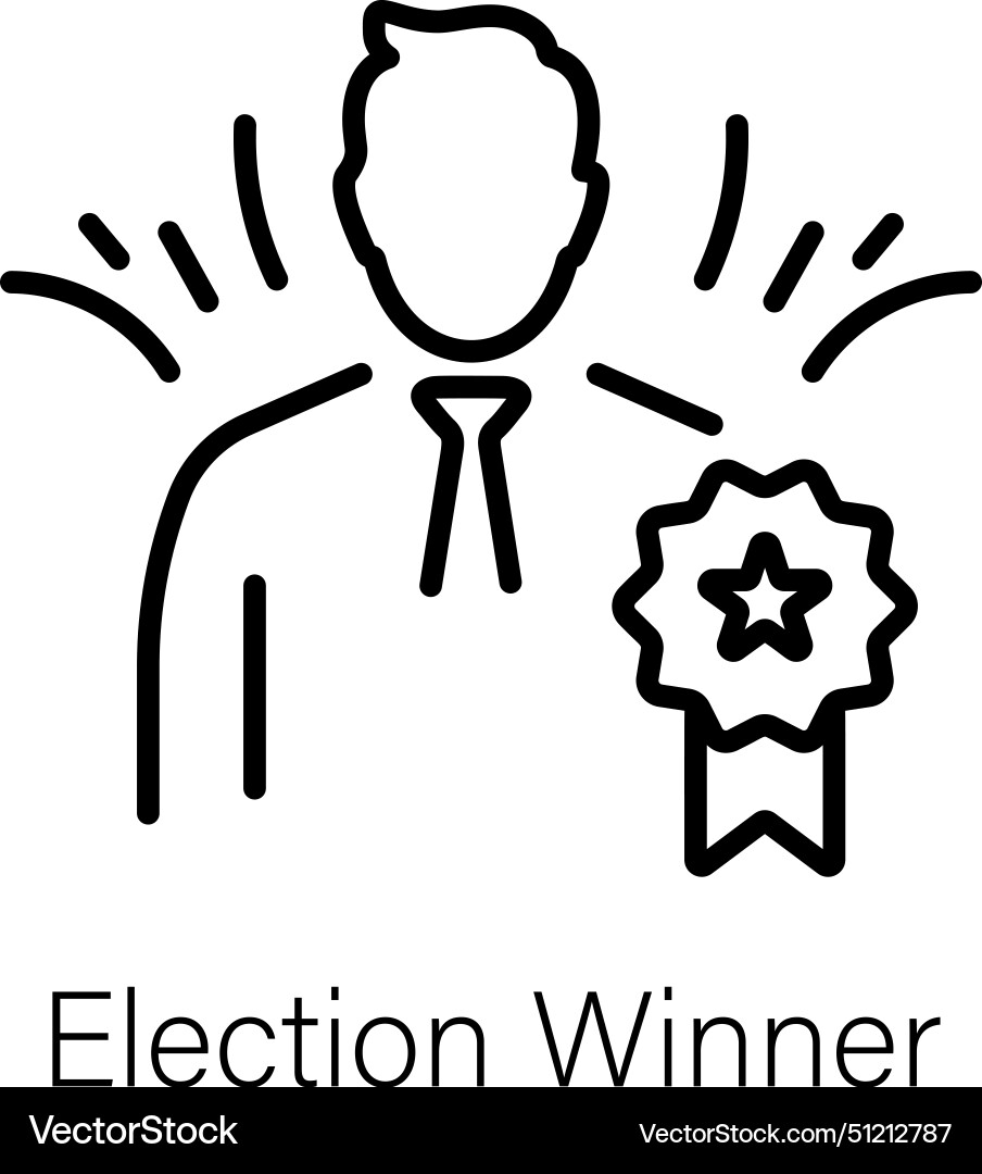 Election winner Royalty Free Vector Image - VectorStock