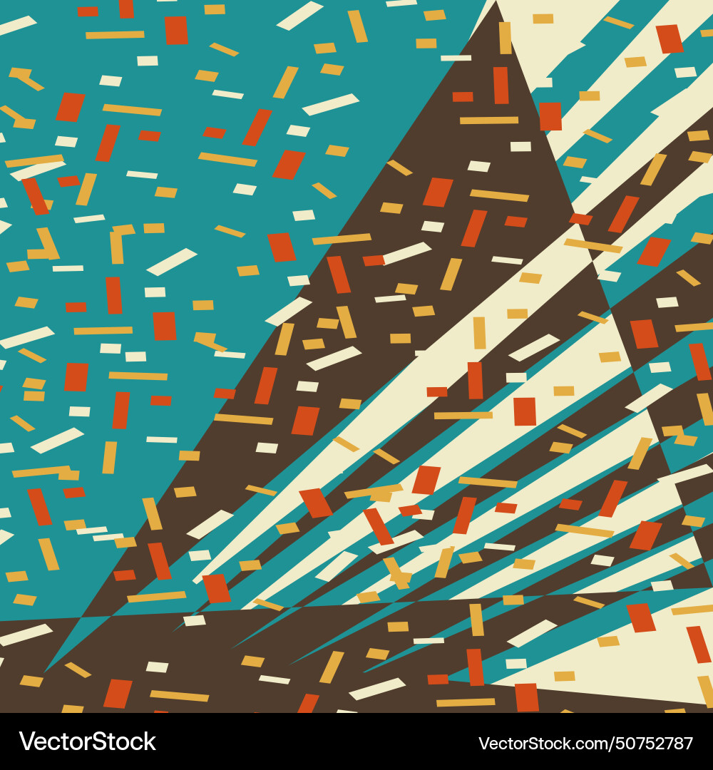 Festive abstract background with confetti Vector Image