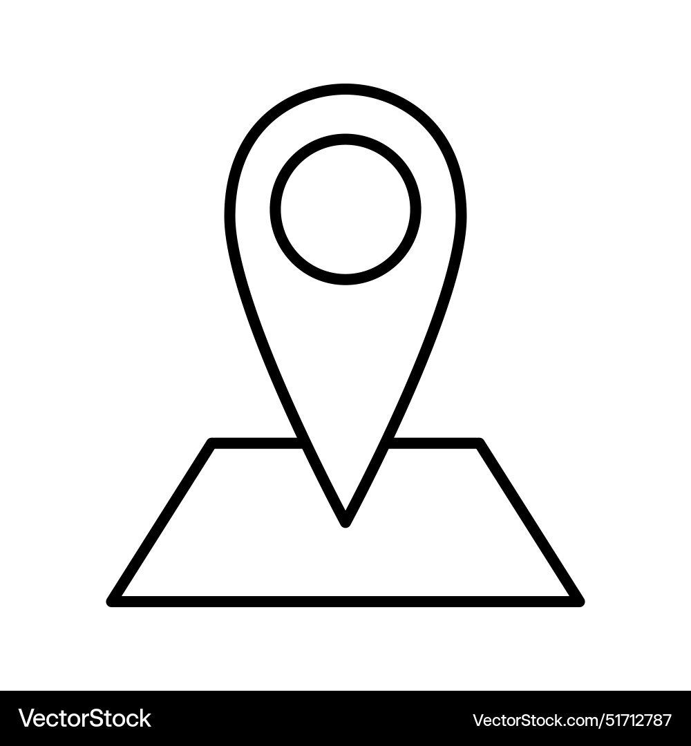 Location pin icon map place marker Royalty Free Vector Image